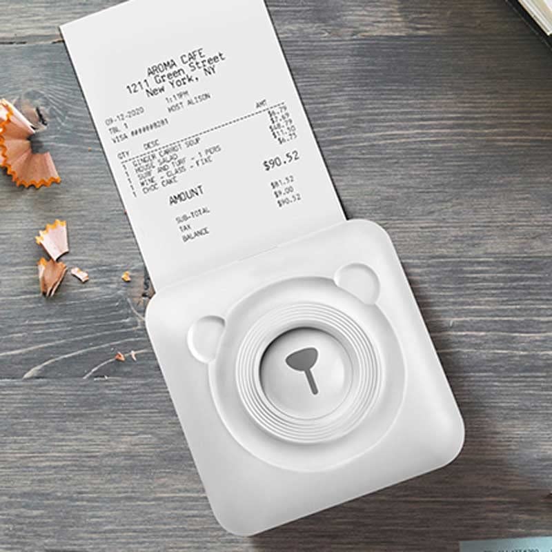 XWWDP Portable Bluetooth 4.0 Thermal Photo Printer Wireless Inkless Mini Pocket Label Notes Printer Papers