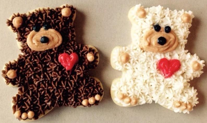 Mini Teddy Bear 1.75'' Cookie Cutter Metal | Baby Reveal Shower | Birthday Party - ABANGDA STORE