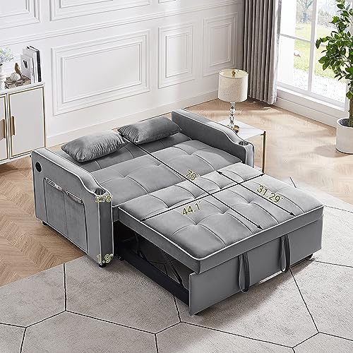 ERYE Tufted Upholstered Futon Sofa Daybed Modern Convertible Loveseat Sofa & Couch Soft Convenient Nap Sleeper Couch Bed for Home Office Apartment Furniture Sets