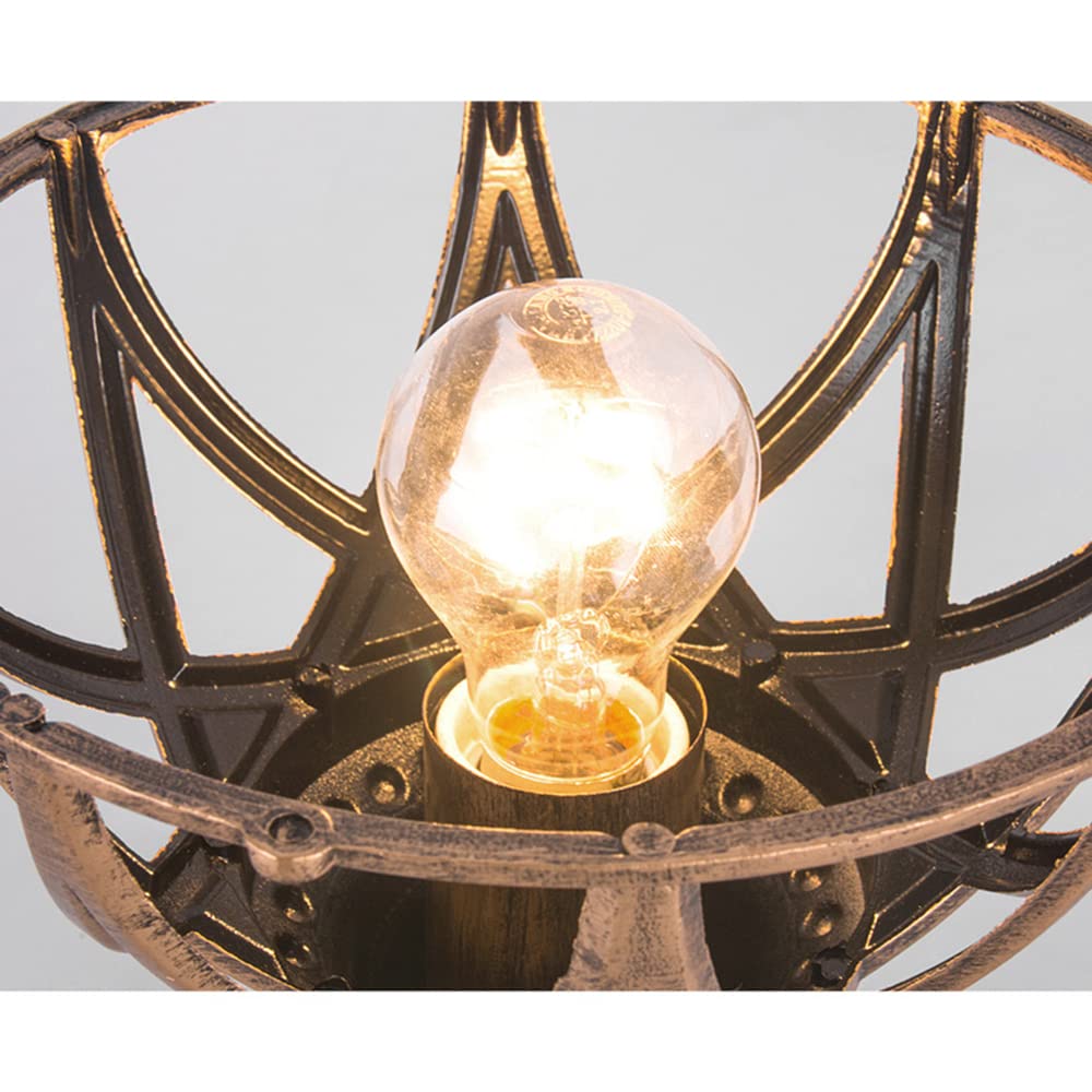 SYUFRE Outdoor Post Light Fixture IP65 Exterior Rainproof Glass Post Lanterns Globe Post Lamp Fence Table Light Lawn Garden Landscape Lamp for Courtyard Decorative Lighting