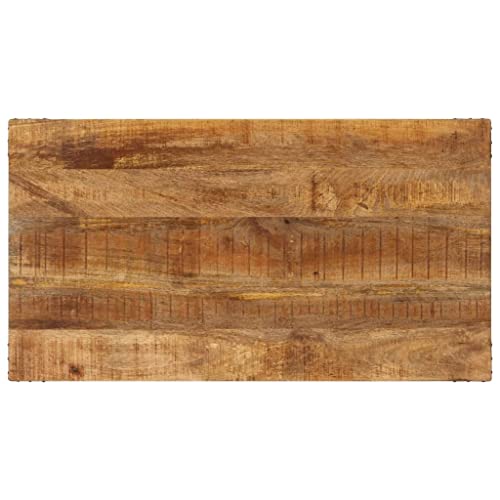 WHOPBXGAD Dining Table,Wooden Dining Table, Industrial Kitchen Table Suitable for Small Spaces, Flats, Bars, Restaurants,43.3"x23.6"x29.9" Solid Wood Mango