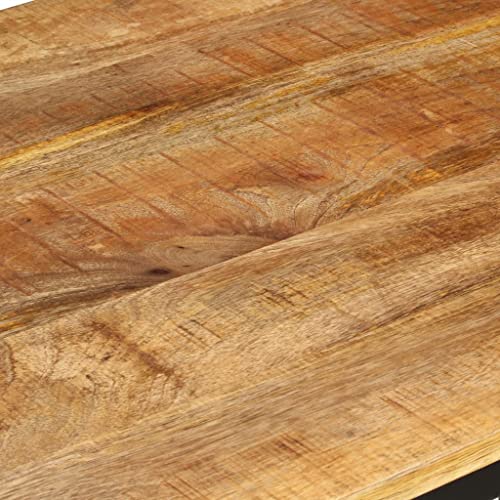 WHOPBXGAD Dining Table,Wooden Dining Table, Industrial Kitchen Table Suitable for Small Spaces, Flats, Bars, Restaurants,43.3"x23.6"x29.9" Solid Wood Mango