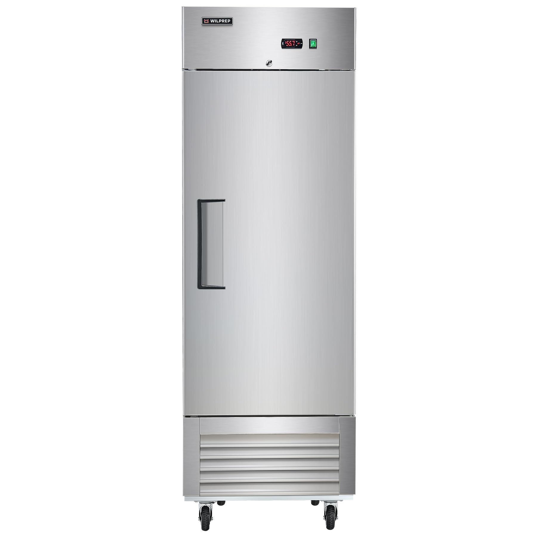 WILPREP Commercial Freezer, 27" ETL-Listed 1 Solid Door Upright Freezer with 18.7 cu. ft. Capacity, Stainless Steel Reach in Freezer with Air Cooling