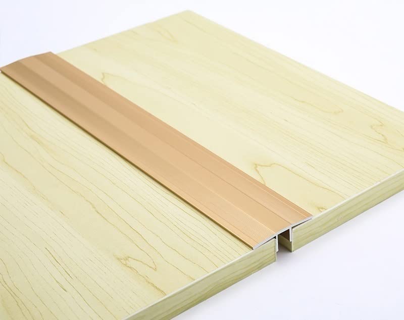 FURLOU T-Shaped Threshold Strips Flooring Transition Strip Non-Slip Transition Bars Floor Reducer Vinyl Edge Trim for Interior Doors