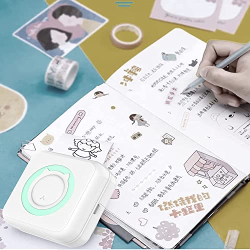 Huacuaia InstaProud - Portable Sticker Printer, Mini Printer Portable, Portable Photo Sticker Printer, Portable Label Sticker Printer, Ideal for Printing Photo, Label, Scrapbook (Pink)