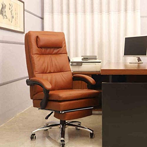 High Back Office Chair Executive Desk Chair with Padded Armrests,Adjustable Ergonomic Swivel Task Chair with Lumbar Support (Color :Black or Brown) (Color : D)