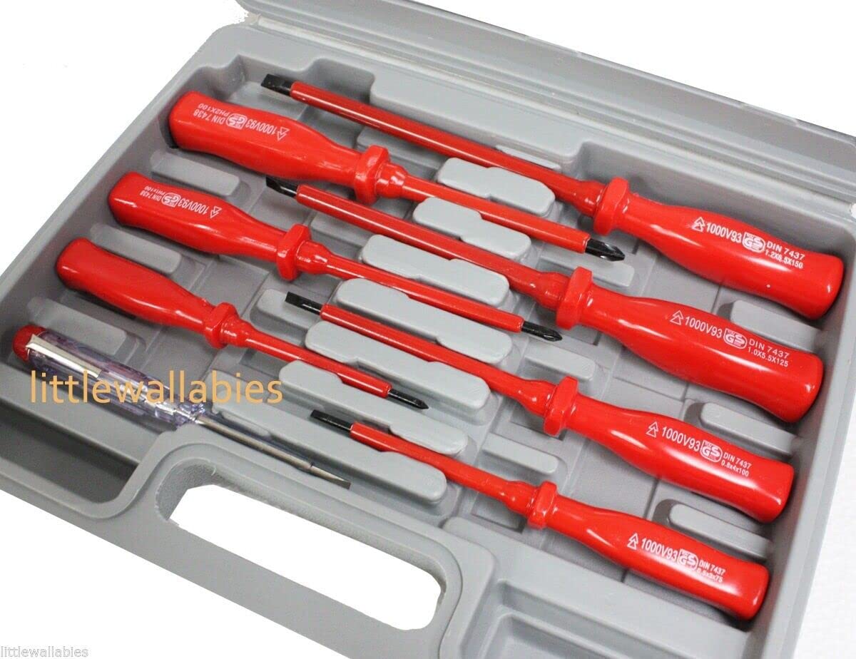 Premium Tools and Accessories For 7 PC ELECTRIC INSULATED ELECTRICAL HAND SCREWDRIVER TOOL SET KIT Mod-RTX-601