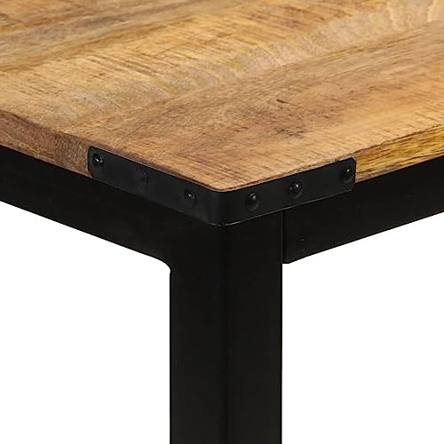 WHOPBXGAD Dining Table,Wooden Dining Table, Industrial Kitchen Table Suitable for Small Spaces, Flats, Bars, Restaurants,43.3"x23.6"x29.9" Solid Wood Mango