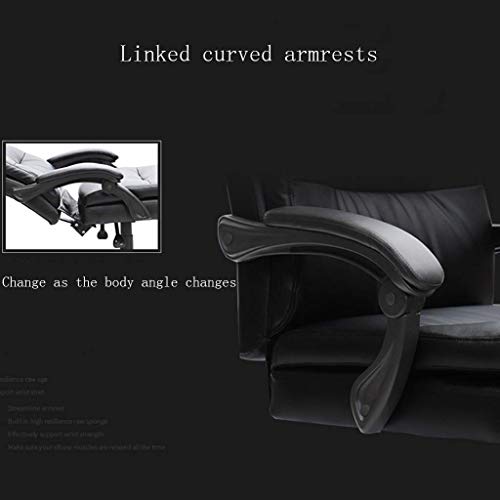 High Back Office Chair Executive Desk Chair with Padded Armrests,Adjustable Ergonomic Swivel Task Chair with Lumbar Support (Color :Black or Brown) (Color : D)
