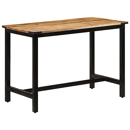 WHOPBXGAD Dining Table,Wooden Dining Table, Industrial Kitchen Table Suitable for Small Spaces, Flats, Bars, Restaurants,43.3"x23.6"x29.9" Solid Wood Mango