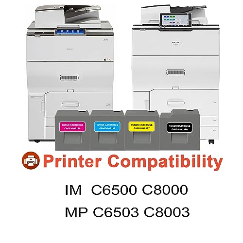 C8003 Black Toner Cartridge (with Chip), 842196 High Capacity Toner Cartridge, Compatible Replacement for IM C6500 IM C8000 MP C6503 MP C8003 Printer.(1 Pack /Black)