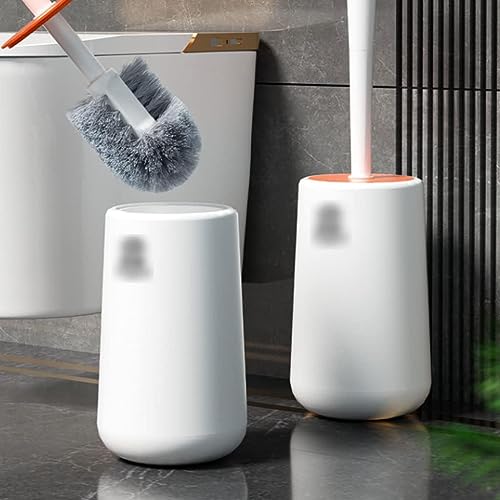 Modern Brush Toilet Brush Plastic Toilet Bowl Brush and Stand Floor Toilet Cleaner Bathroom Accessories and Cleaning Storage