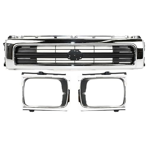 JHUEOPQD Front Grille Sealed Beam Fits Headlight Doors 4W