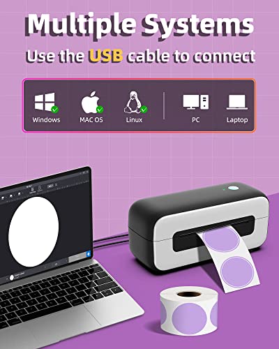 Itari Shipping Label Printer - Thermal Label Printer, Thermal Printer for Shipping Packages, Work with Windows, MacOS and ChromeOS, Compatible with USPS, FedEx, Shopify, Ebay, Amazon