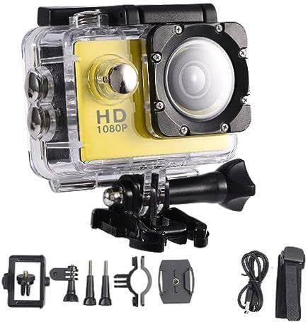 allesoky Waterproof Camera Kit - Full 1080P Sport Camcorder with Rechargeable Battery Mounting Accessories Included - Ideal for Outdoor Adventures