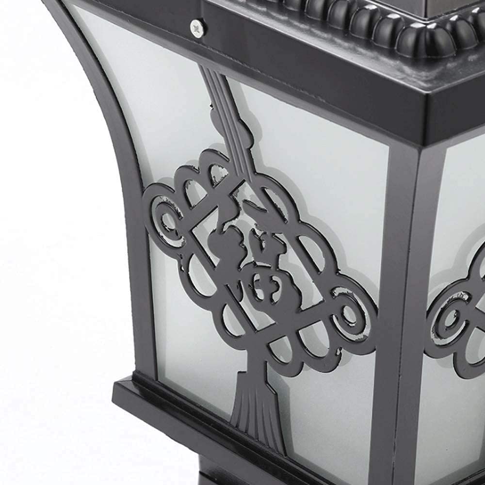 Exterior Lamp Post Lighting Fixtures Waterproof Post Light Post Cap Lamp Patio Garden Decoration Black Antique Outdoor Column Light Die-cast Aluminum Waterproof Front Doorpost Headlight, LED Outdoor W