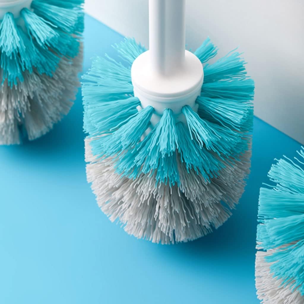 Plastic Toilet Bowl Brush Floor Stand Toilet Brush with Long Handle Toilet Cleaner Brush Home Bathroom Cleaning Accessories