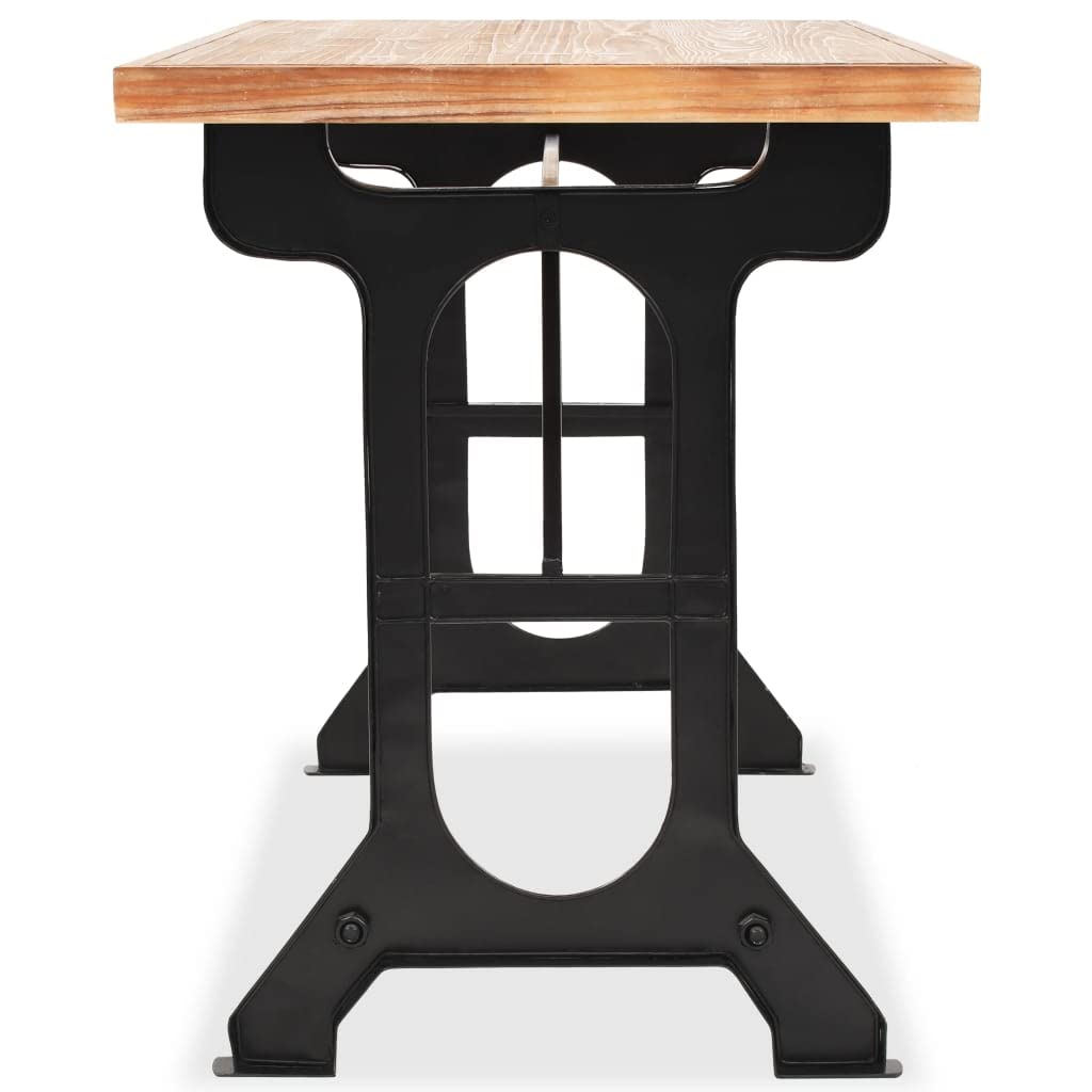 YPWRENH Side Tables Office Tables Dining Table Solid Fir Wood Top 48 "x25.6 x32.3 for Dining Room, Kitchen or Living Room