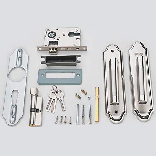SONGJIA Universal Simple Door Lock Stainless Steel Safety Door Handle Locks for Bedroom Bathroom Interior Door Hardware Accessories