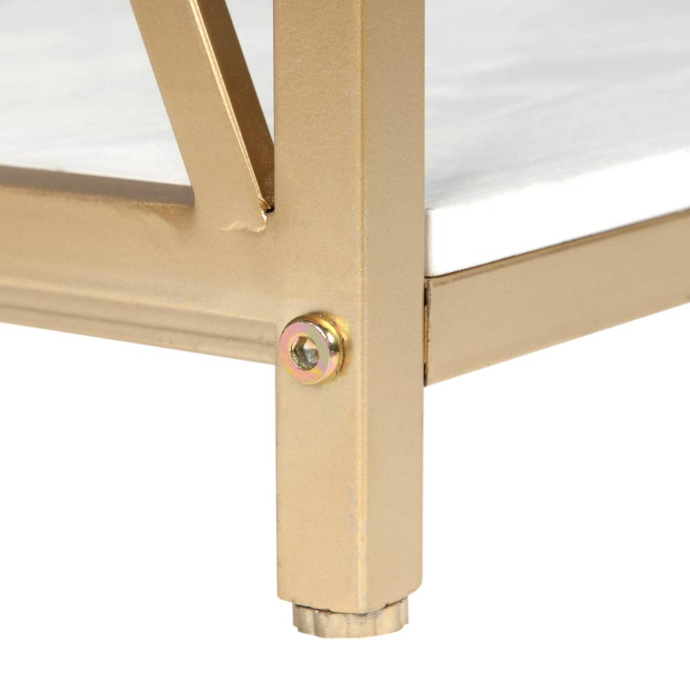 Narrow Sofa Tables for Living Room, Modern Hallway Accent Entrance Table, 2 Tier Storage Shelf, Side Table, 2-Tier End Telephone Table for Living Room Bedroom Hallway, Modern Look Accent Table