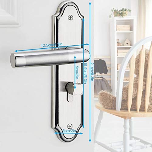SONGJIA Universal Simple Door Lock Stainless Steel Safety Door Handle Locks for Bedroom Bathroom Interior Door Hardware Accessories