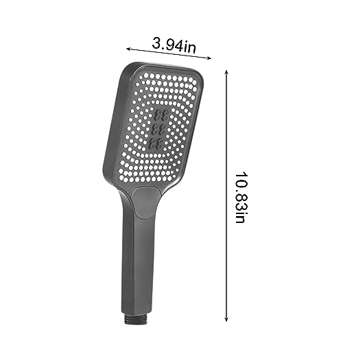 High Pressure Handheld Shower Head with 3 Spray Settings and On/Off Pause Detachable Shower, 300 Holes Water Saving Showerhead #X