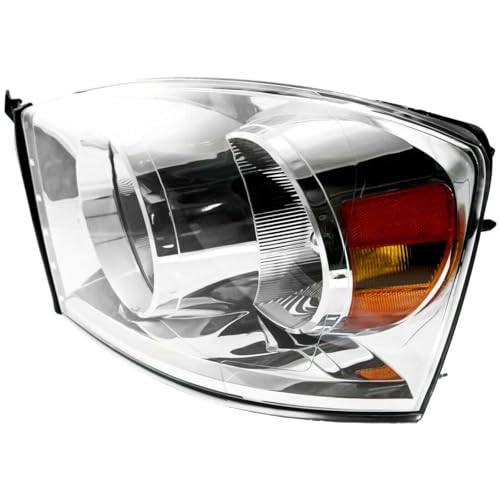 Hyiccoes Headlight Halogen Bulb Driver Side Clear Lens Chrome Interior Lens W/Bulb Headlamp 68003125AD-PFM 9591936 CH2502180