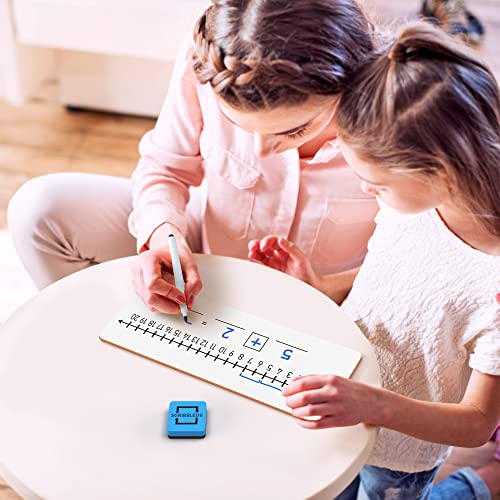 Dry Erase Number Line Board 4βx12β Inch Lapboard Double Sided White Board Featuring 0-10 Number Line On One Side 0-20 On The Other for Students Desk