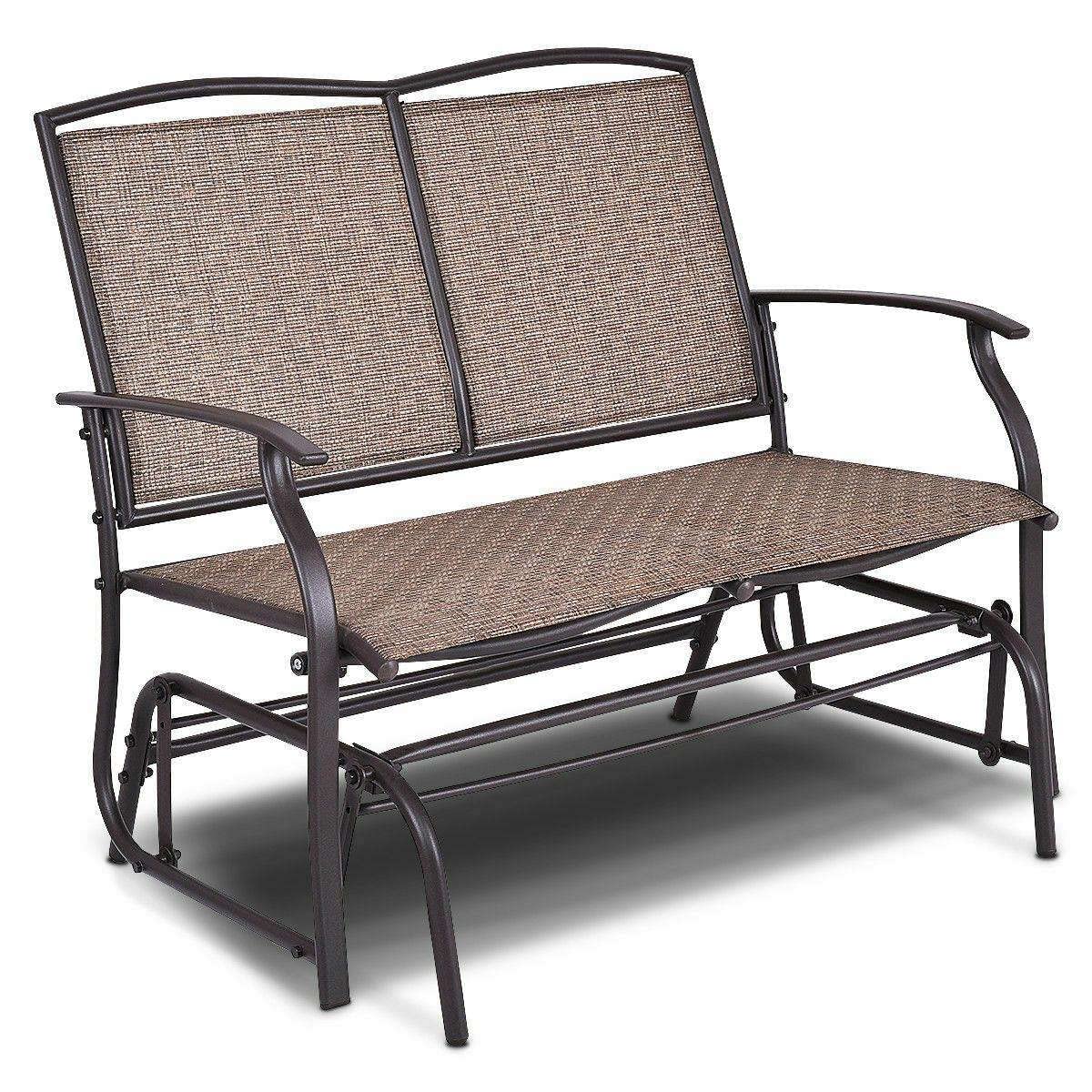 UYSB Patio Glider Rocking Bench Double 2 Person Chair Loveseat Armchair Backyard New Chair Rocking Chair Rocker Chair Rocker Camp Chair Rocker Recliner Rocking Camp Chair Rocking Chairs