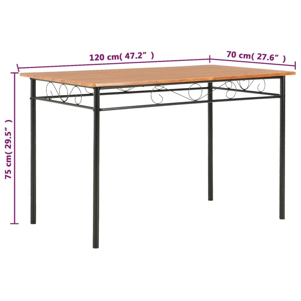 YPWRENH Entrance Tables Decorative Tables Dining Table Brown 47.2 "x27.6 x29.5 MDF for Dining Room, Kitchen or Living Room