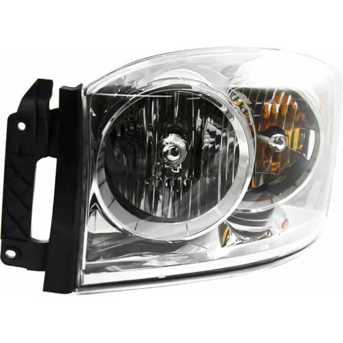Hyiccoes Headlight Halogen Bulb Driver Side Clear Lens Chrome Interior Lens W/Bulb Headlamp 68003125AD-PFM 9591936 CH2502180