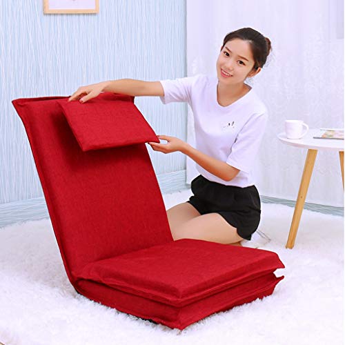 LLLY Classic Style Single Lazy Sofa with 5-Speed Adjustment of Backrest, Steel Frame Structure, Foldable Built-in Zip, Easy to Clean (Color : Gray)