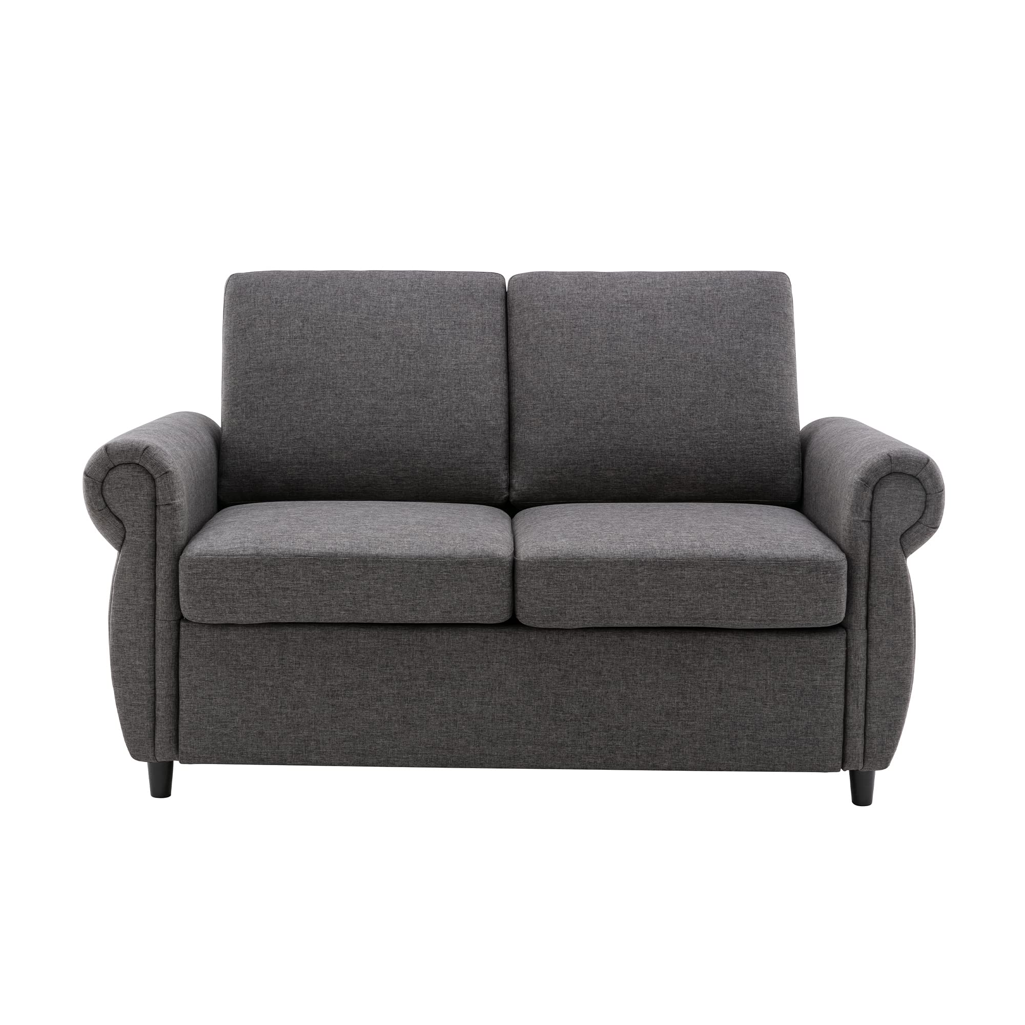 TARTOP Pull 57.5" Sleeper Sofa Chair Bed,Convertible Futon Loveseat Sofá 3-in-1,Adjustable Pullout Chaise Lounge Couch 2 Seaters for Living Room Apartment Small Space, Gray