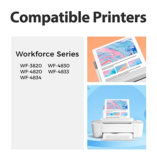 OA100 822XL Remanufactured Ink Cartridge Replacement for Epson 822XL 822 XL Work for Workforce Pro WF-3820 WF-4830 WF-4820 WF-4833 WF-4834 Printer (2 Black)