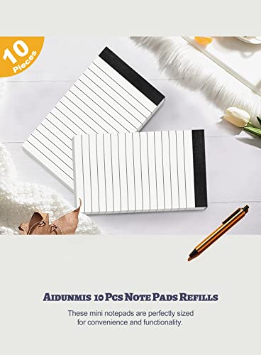 10 Pack Small Notepads Refills Memo Pads 3 x 5 Inch Lined Writing Note Pads with 30 Sheets Note Pad Paper in Each Pad Mini Pocket Notebook Refills for Taking Notes and Reminders Organization Planning