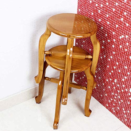CZDYUF Wooden Bench - Antique Round Stool Dining Table Bench Home Elm Stool Small Wooden Bench Flower Pot Holder - Wood Stool