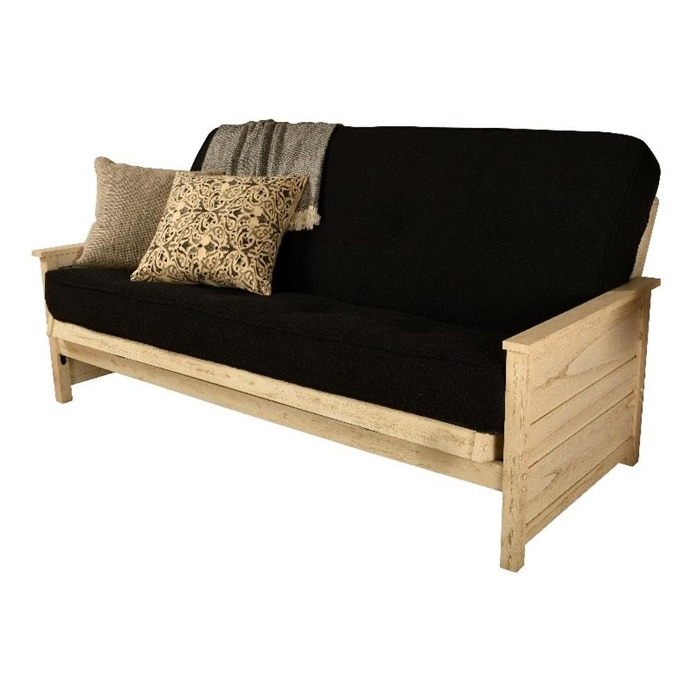 Kodiak Furniture Coil Hinged Full-Size Futon Mattress in Black-Frame Not Included