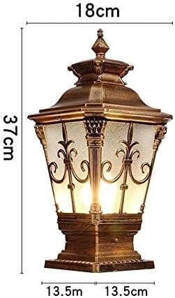 DEKOQ Post Light Outdoor Pillar Lamp, IP65 Waterproof Pillar Light Outdoor Column Lamps Patio Villa Door Porch Table Light Street Light E26 Garden Landscape Lamp