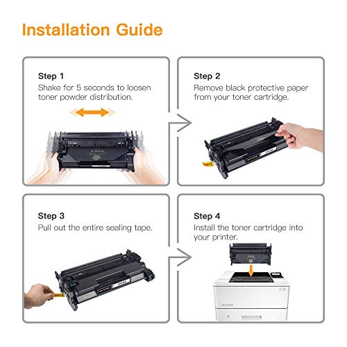 E-Z Ink (TM) Compatible Toner Cartridge Replacement for HP 26A CF226A 26X CF226X to use with M402dn M402dw M426fdw M426fdn Printer (Black, 4 Pack)
