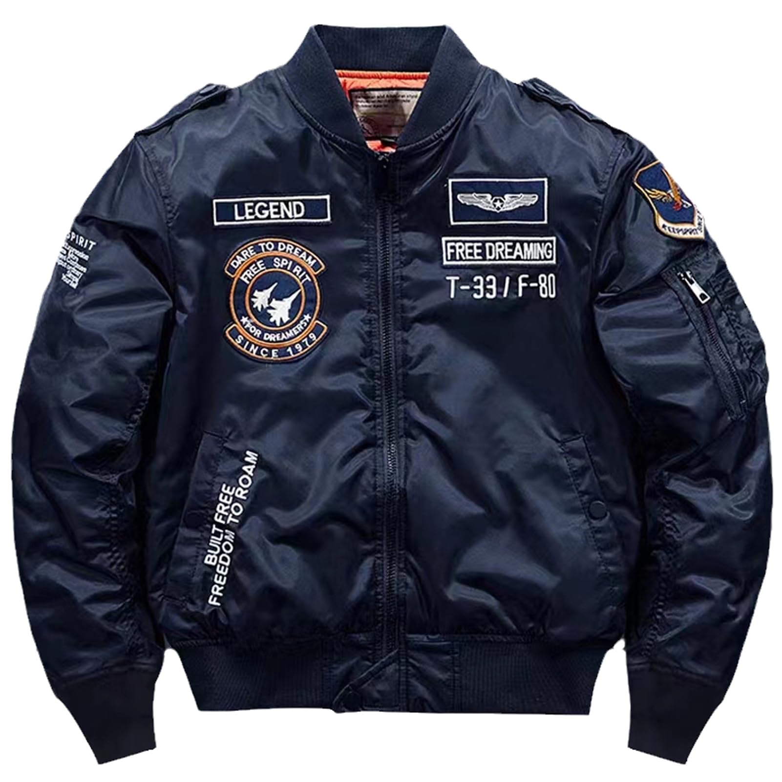 USTZFTBCL Bomber Jackets Motorcycle Jacket Trekking Man Parkas Sports Cardigan Mountaineering Coat Outdoor Men Male Royal Blue L