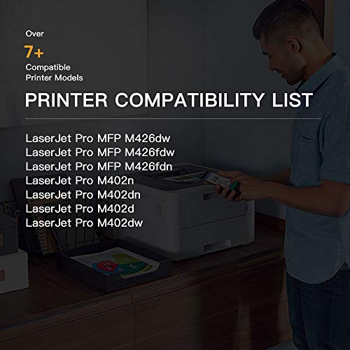 E-Z Ink (TM) Compatible Toner Cartridge Replacement for HP 26A CF226A 26X CF226X to use with M402dn M402dw M426fdw M426fdn Printer (Black, 4 Pack)