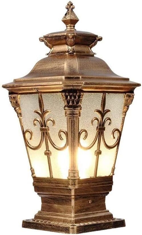 DEKOQ Post Light Outdoor Pillar Lamp, IP65 Waterproof Pillar Light Outdoor Column Lamps Patio Villa Door Porch Table Light Street Light E26 Garden Landscape Lamp