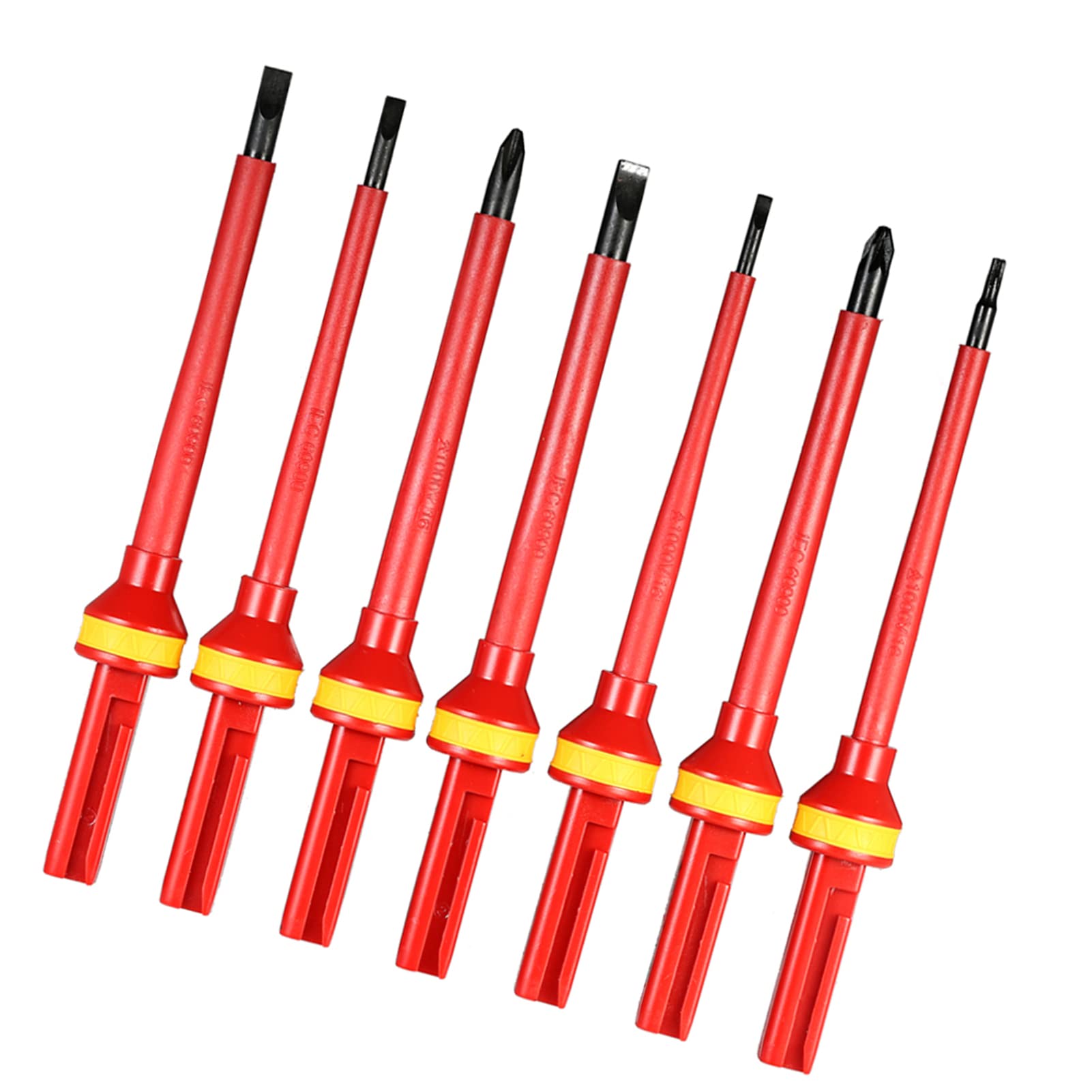 RUSUO Insulated Screwdrivers Set,13pcs 1000V Changeable Insulated Screwdrivers Set with Magnetic Slotted Phillips Pozidriv Torx Bits Electrician Repair Tools Kit