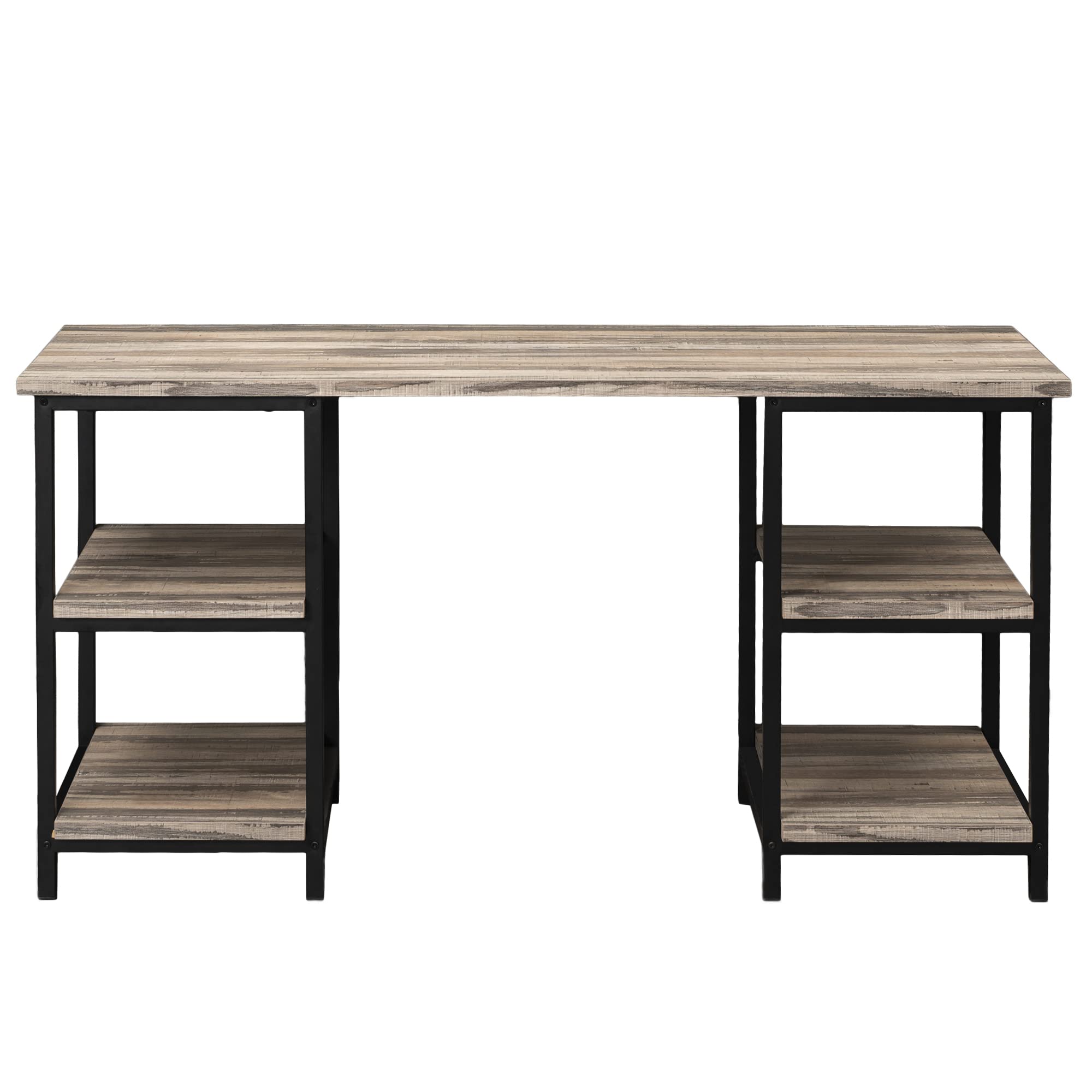yoptote, Trestle, Modern Simple Style Study Work Game, Workstation Home Office Table Computer Desk, Gray