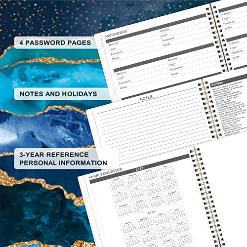 2023-2024 Monthly Planner/Calendar - 2 Year Monthly Planner 2023-2024, Jan 2023 - Dec 2024, 9" × 11", 24 Months Planner, Monthly Tabs & Holidays & Note Pages & Double-Side Pocket & Twin-Wire Binding