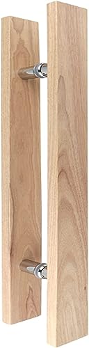Barn Door Pull Handle, Wooden Pull Push Door Handles, 40/60/120/150cm Waterproof Entry Door Bar Hardware Set, for Sliding Barn Doors/Interior or Exterior Doors/Shower Doors ( Color : C , Size : 40cm/1