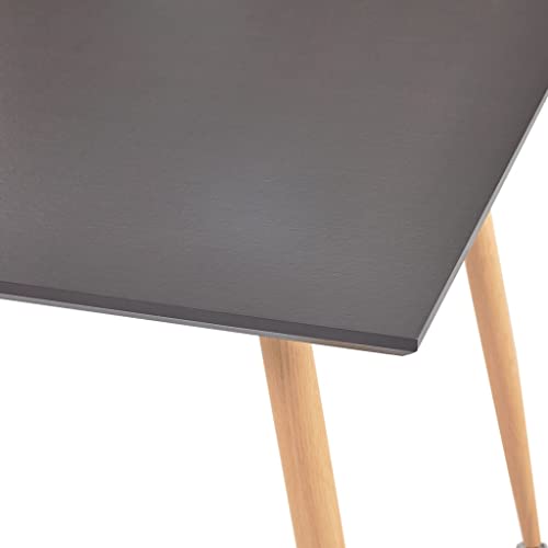 YPWRENH Cocktail Table Bar Dining Table Gray and Oak 31.7"x31.7"x28.7" MDF for Dining Room, Kitchen or Living Room