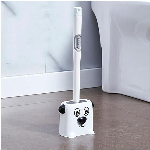 Creative Toilet Brush Hydraulic Silicone Toilet Cleaner Brush Wall Mount Floor Dual Use Toilet Bowl Brush and Stand Set