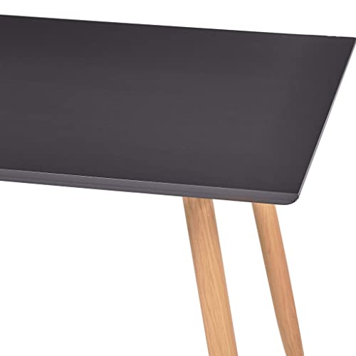 YPWRENH Entrance Table Casual Tables Dining Table Gray and Oak 47.2"x23.6"x29.1" MDF for Dining Room, Kitchen or Living Room