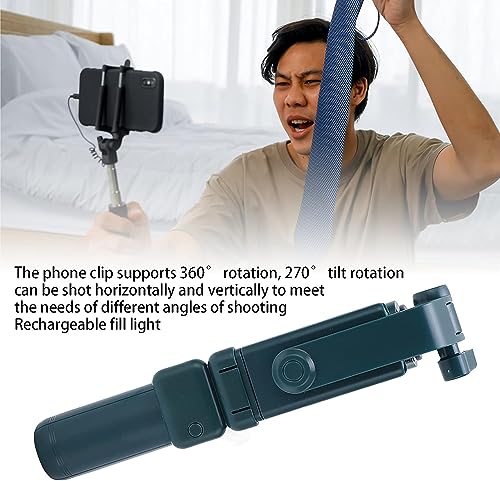 Bewinner Selfie Stick Tripod with Remote, Extendable Selfie Stick Tripod with Fill Light Compatible with Phone 13/13 Pro/12/11/11 Pro and Android Smartphone for Vlog Shooting
